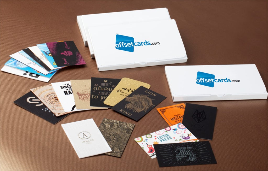 Business Cards Sample Box - offsetcards.com