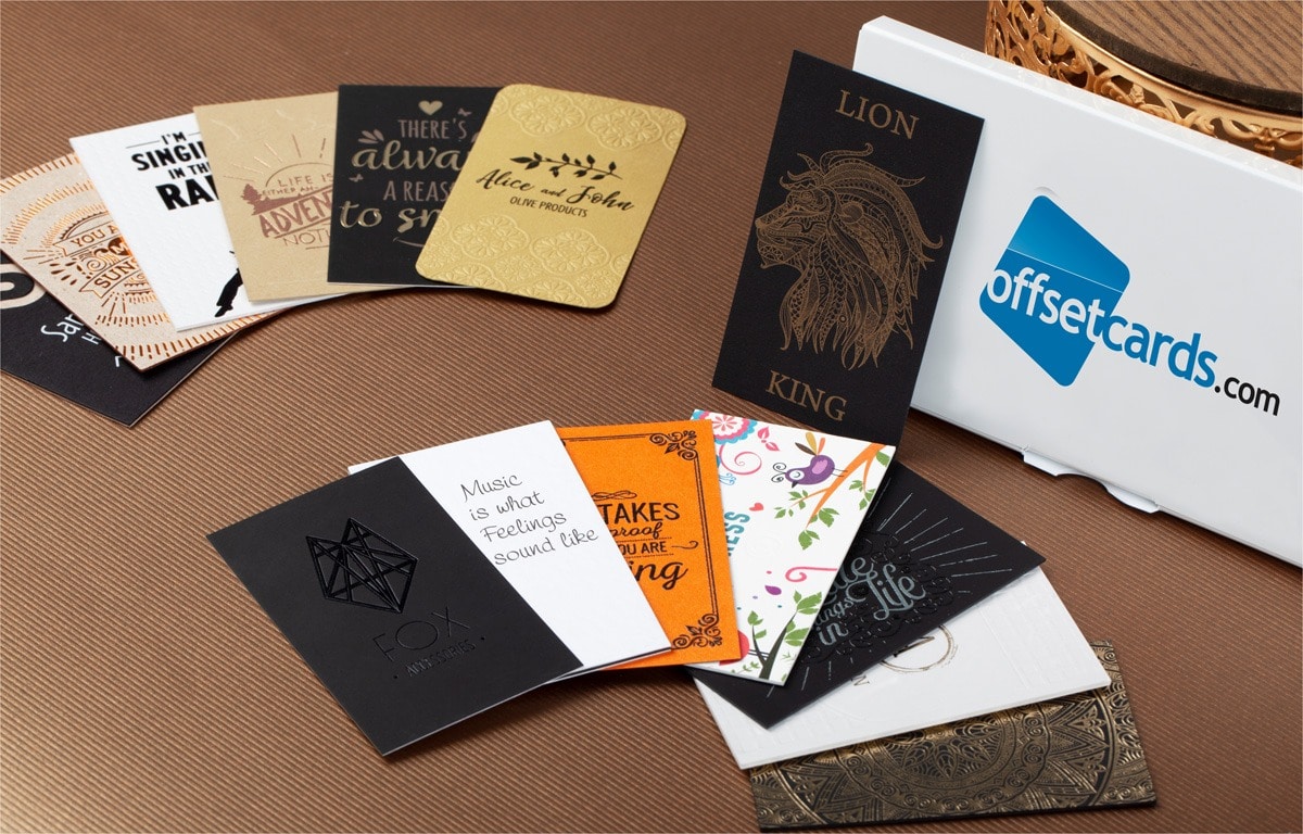 Business Cards Sample Box - offsetcards.com